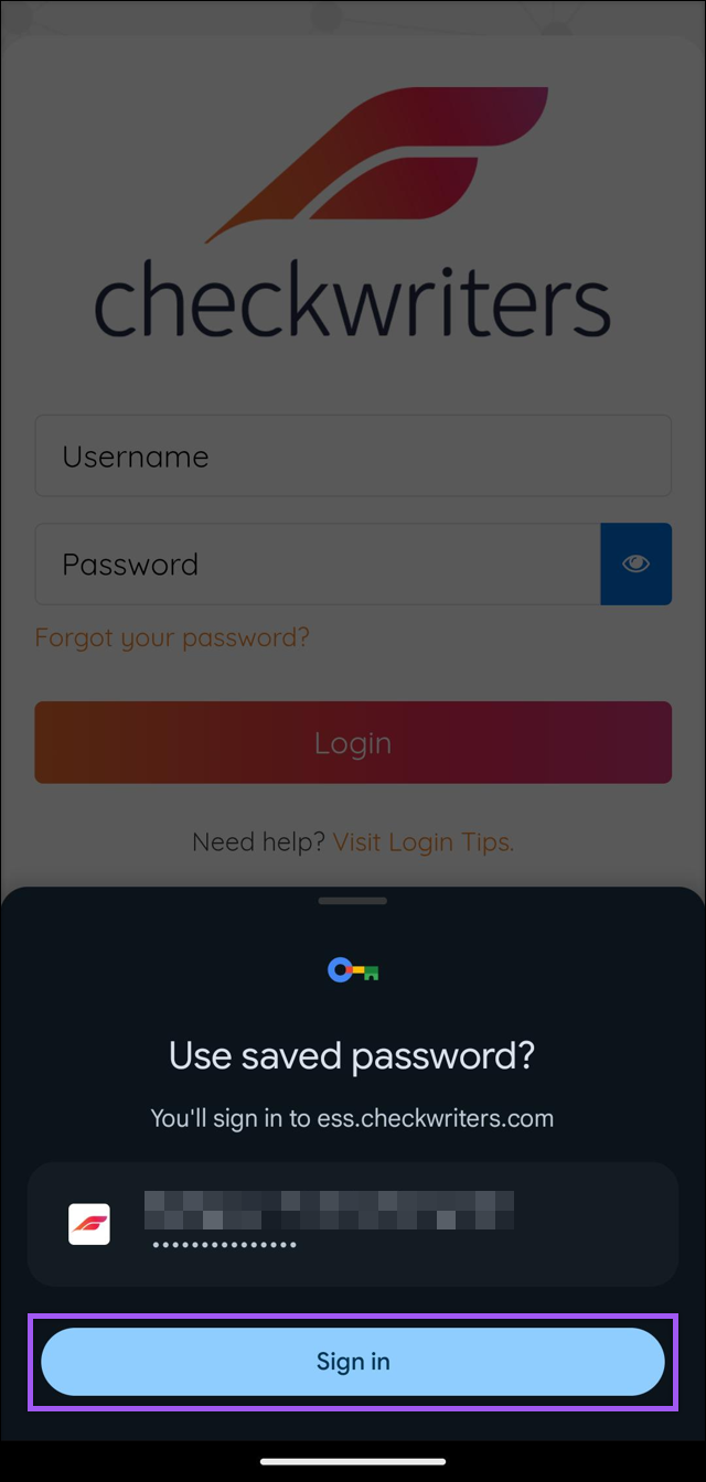 Remember Login Credentials (ESS)